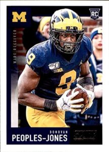 2020 score #422 donovan peoples-jones michigan wolverines rookie football card