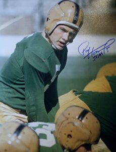 autographed paul hornung 16×20 notre dame photo with coa