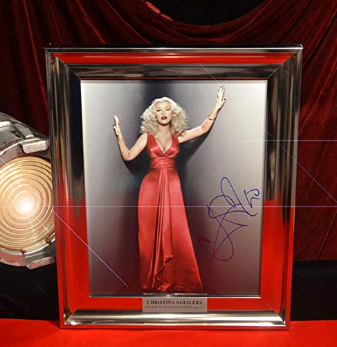 Rare CHRISTINA AGUILERA Signed Autograph, Frame, COA, UACC RD#228, DVD, DOLL MIB