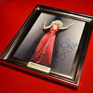 Rare CHRISTINA AGUILERA Signed Autograph, Frame, COA, UACC RD#228, DVD, DOLL MIB