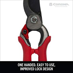 Corona BP 7200 Forged Pro Cut Bypass Hand Pruner, 1-Inch, Red