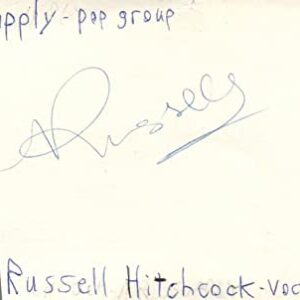 Russell Hitchcock Vocals Air Supply Pop Band Music Signed Index Card JSA COA