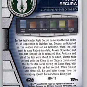 2020 Topps Star Wars Holocron Series NonSport Trading Card #Jedi-12 Aayla Secura