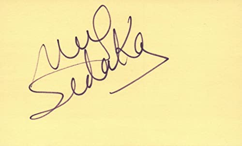 Neil Sedaka Singer Musician Pop Music 1977 Waldorf Signed Index Card JSA COA