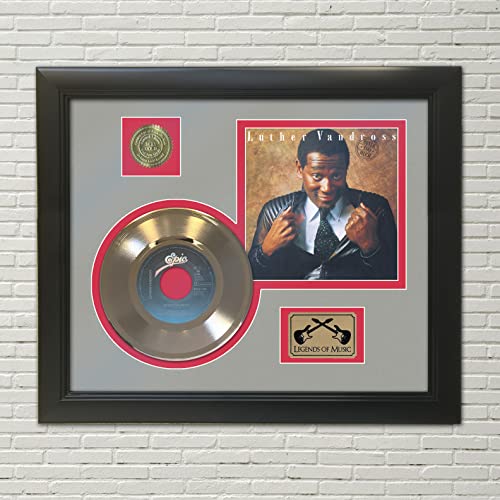 Luther Vandross Never Too Much Framed Picture Sleeve Gold 45 Record Display