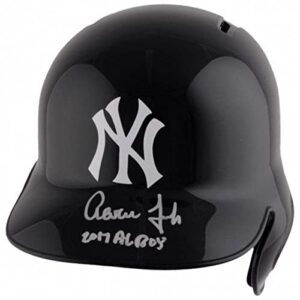 aaron judge autographed “2017 al roy” new york yankees batting helmet fanatics – autographed mlb helmets