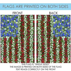 Toland Home Garden 109592 Field Of Glory Patriotic Flag 28x40 Inch Double Sided Patriotic Garden Flag for Outdoor House Flower Flag Yard Decoration