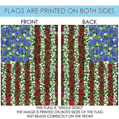 Toland Home Garden 109592 Field Of Glory Patriotic Flag 28x40 Inch Double Sided Patriotic Garden Flag for Outdoor House Flower Flag Yard Decoration