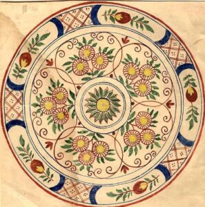 an original design for a porcelain plate