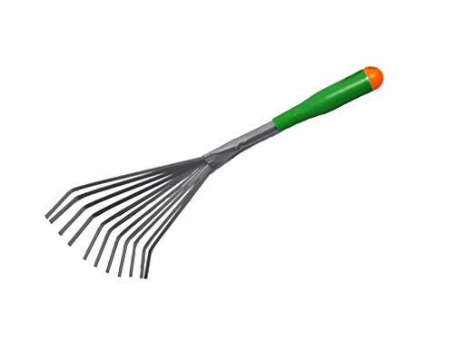 Hand Rake Garden Tool - Small Flower Bed Rake I Garden Hand Rake Perfect Size I Hand Rakes for Picking up Leaves I Comfortable Rake with Hands Gloves I Strong Hand Rakes I The Rake Hands for Gardening