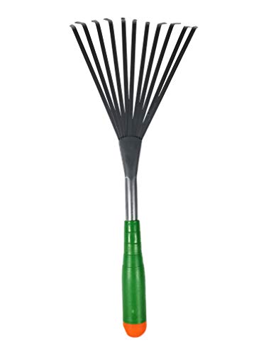 Hand Rake Garden Tool - Small Flower Bed Rake I Garden Hand Rake Perfect Size I Hand Rakes for Picking up Leaves I Comfortable Rake with Hands Gloves I Strong Hand Rakes I The Rake Hands for Gardening