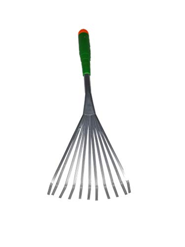 Hand Rake Garden Tool - Small Flower Bed Rake I Garden Hand Rake Perfect Size I Hand Rakes for Picking up Leaves I Comfortable Rake with Hands Gloves I Strong Hand Rakes I The Rake Hands for Gardening