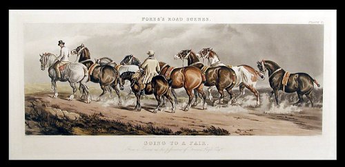 Going to a Fair [Plate I Hunters and hacks]; Going to a Fair [Plate II Cart horses]