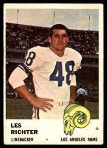 1961 fleer # 106 les richter los angeles rams (football card) vg/ex rams california