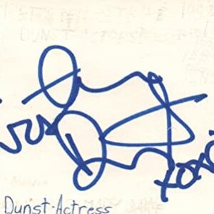 Kirsten Dunst Actress Movie TV Autographed Signed Index Card JSA COA