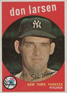 1959 topps don larsen ny yankees perfect game signed baseball card with jsa coa