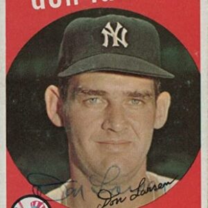 1959 Topps Don Larsen NY Yankees Perfect Game Signed Baseball Card with JSA COA