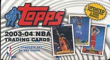 2003/04 topps basketball factory opened complete set, 265 cards, rookies cards of lebron james, dwayne wade, and many more