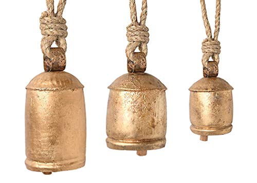 Set of 3 Hanging Harmony Bells Garden Rustic Relaxing Tranquil Wind Chimes