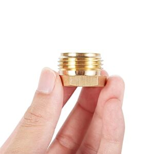 Brass Pipe to Garden Hose Fitting Connect,3/4" GHT male x 1/2" NPT Female Connector,GHT to NPT Adapter Brass Fitting,Garden Hose Adapter 3pcs