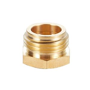 Brass Pipe to Garden Hose Fitting Connect,3/4" GHT male x 1/2" NPT Female Connector,GHT to NPT Adapter Brass Fitting,Garden Hose Adapter 3pcs