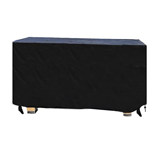 YWWQYBYQ Outdoor Coffee Table Cover,48"(L) x 24"(W) x 28"(H),Outdoor Lawn Waterproof Garden Furniture Cover,Durable Windproof, Fits Rectangle Patio Table