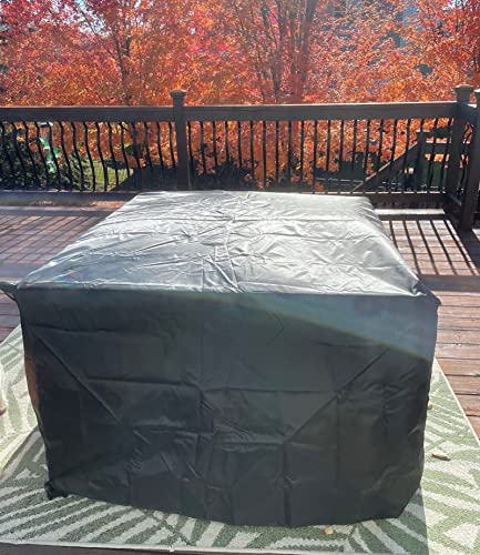 YWWQYBYQ Outdoor Coffee Table Cover,48"(L) x 24"(W) x 28"(H),Outdoor Lawn Waterproof Garden Furniture Cover,Durable Windproof, Fits Rectangle Patio Table