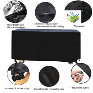 YWWQYBYQ Outdoor Coffee Table Cover,48"(L) x 24"(W) x 28"(H),Outdoor Lawn Waterproof Garden Furniture Cover,Durable Windproof, Fits Rectangle Patio Table