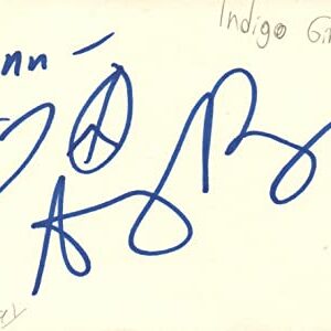 Amy Ray Singer Musician Indigo Girls Rock Band Music Signed Index Card JSA COA