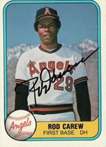 rod carew baseball autographed signed card with jsa coa