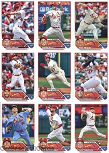 2023 topps series 1 st. louis cardinals team set of 15 cards: yadier molina(#4), albert pujols(#5), giovanny gallegos(#13), nolan gorman(#16), jordan montgomery(#32), zack thompson(#34), adam wainwright(#39), matthew liberatore(#52), iván herrera(#58), ty