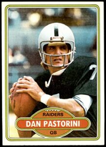 1980 topps # 490 dan pastorini oakland raiders (football card) ex raiders