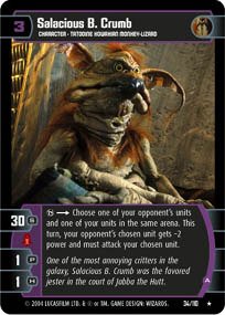 star wars tcg return of the jedi foil salacious b crumb (a) 34r