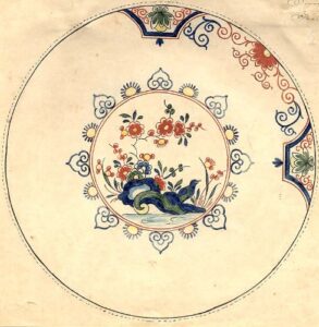 an original design for a porcelain plate