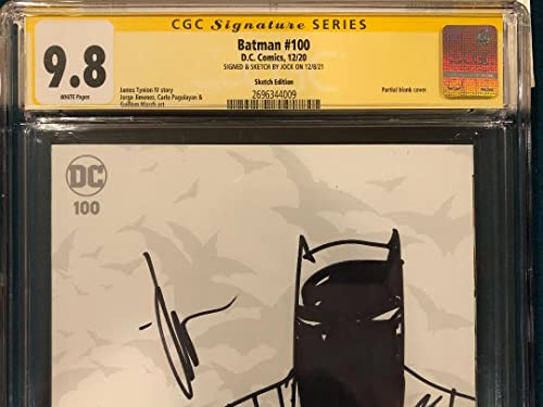 JOCK CGC 9.8 SS SIGNED ORIGINAL SKETCH BATMAN 100 COMIC BOOK JOKER HARLEY QUINN CBCS