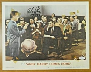 mickey rooney signed vintage 11×14 lobby card with jsa coa