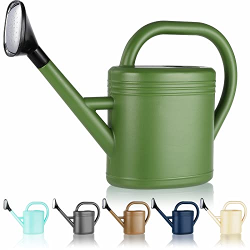 Watering Can for Indoor Plants, Garden Watering Cans for Outdoor Plant House Flower, Modern Plant Watering Can Large Long Spout with Sprinkler Head 1 Gallon