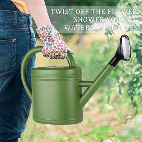 Watering Can for Indoor Plants, Garden Watering Cans for Outdoor Plant House Flower, Modern Plant Watering Can Large Long Spout with Sprinkler Head 1 Gallon