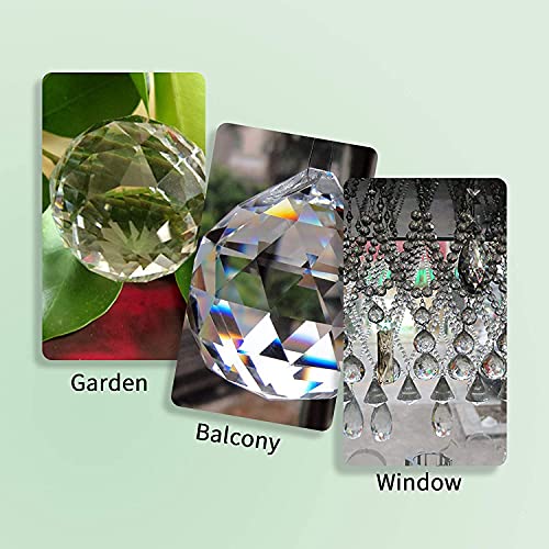 JANEMO Crystal,40mm Suncatcher Ball Prism Pendant,Use for Rooms, Balconies,Windows, Attics or Gardens