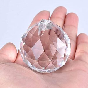 JANEMO Crystal,40mm Suncatcher Ball Prism Pendant,Use for Rooms, Balconies,Windows, Attics or Gardens