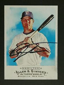 josh hamilton signed baseball card with jsa coa