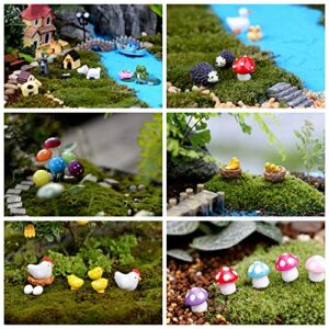 ElpizoFos 132pcs Miniature Fairy Garden Accessories Kit Miniature Animals,Tree,Fence,House Figurines Ornament Statue Craft for DIY Garden Yard Micro Landscape Bonsai Pot Dollhouse Terrarium Decor