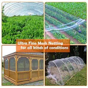 Garden Netting, Plant Covers 10x33Ft Net Ultra Fine Mesh Protection Netting for Vegetable Plants Fruits Flowers Crops Greenhouse Row Cover Raised Bed Barrier Screen Protection Net Cover