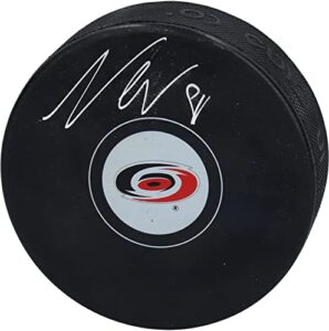 martin necas carolina hurricanes autographed hockey puck – autographed nhl pucks