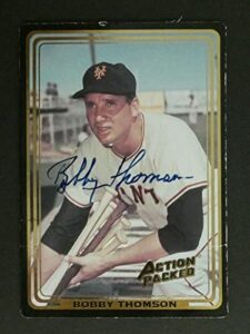 bobby thomson signed baseball card with jsa coa