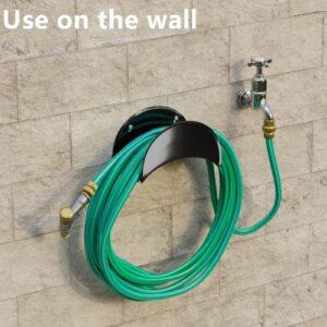 Garden Hose Holder, 2 Packs Water Hose Holder, Wall Mount Metal Hose Hanger, Heavy Duty Hose Storage Reel Garden Hose Hanger for Outside Hose Brackets