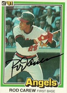 rod carew baseball autographed signed card with jsa coa