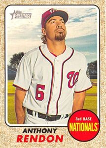 2017 topps heritage #355 anthony rendon washington nationals baseball card