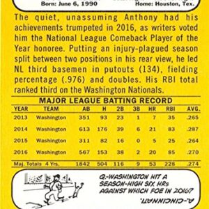 2017 Topps Heritage #355 Anthony Rendon Washington Nationals Baseball Card