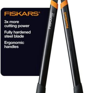 Fiskars 32" PowerGear2 Steel Blade Garden Bypass Lopper and Tree Trimmer - Sharp Precision-Ground Steel Blade Tree Cutter Blade for Branches up to 2" Diameter